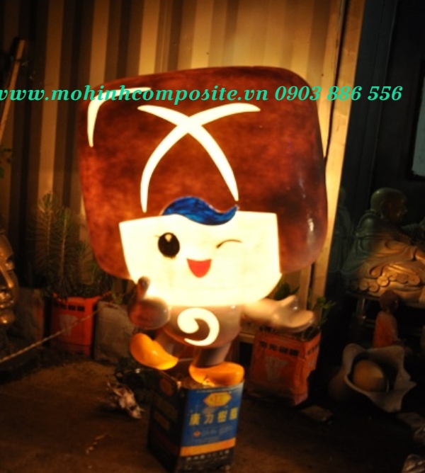Mô hình nhân vật hoạt hình có đèn 3d composite [ cao 60cm ]