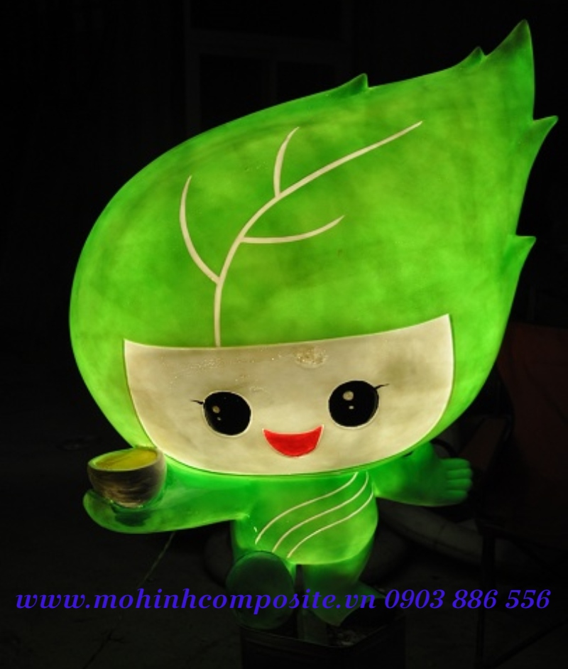 Mô hình nhân vật hoạt hình có đèn 3d composite [ cao 60cm ]